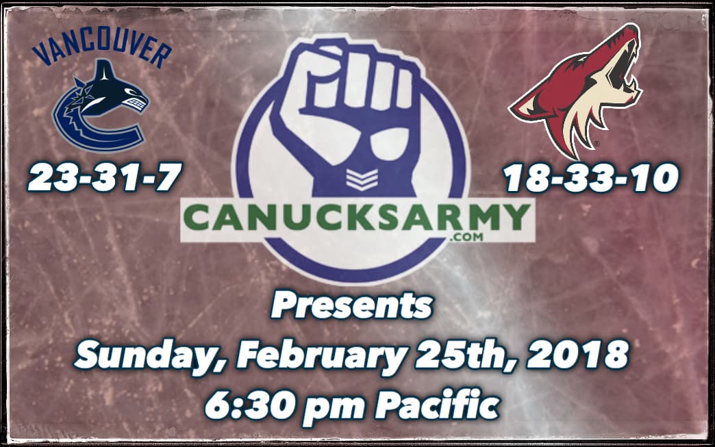 CANUCKSARMY GDT 62 – CANUCKS @ COYOTES