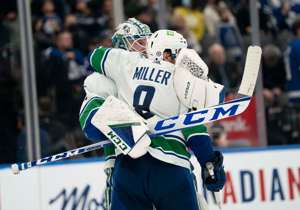 Scenes from Canucks morning skate: Demko debuts, Miller back with group ...