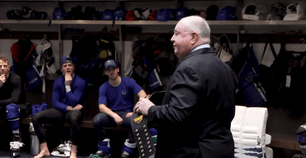 WATCH: Bruce Boudreau starstruck meeting pro wrestler Kevin Owens at ...