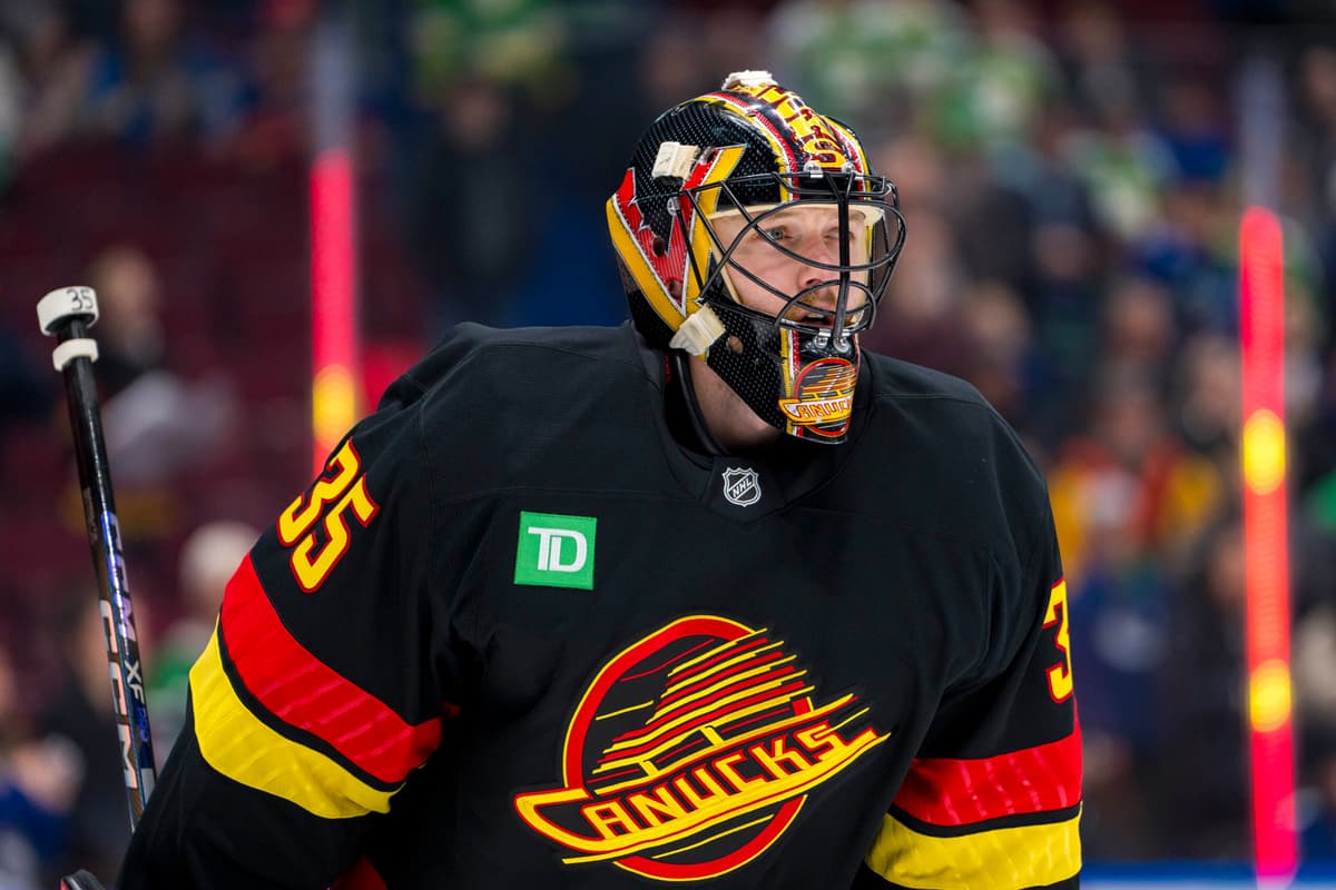 WATCH: Canucks goaltender Thatcher Demko returns to practice
