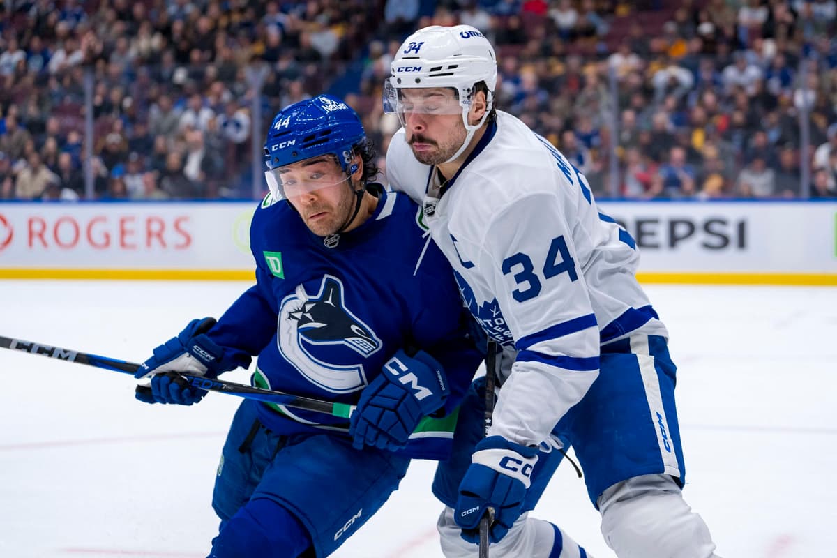 Canucks’ Kiefer Sherwood breaks NHL record for hits in a season with ...