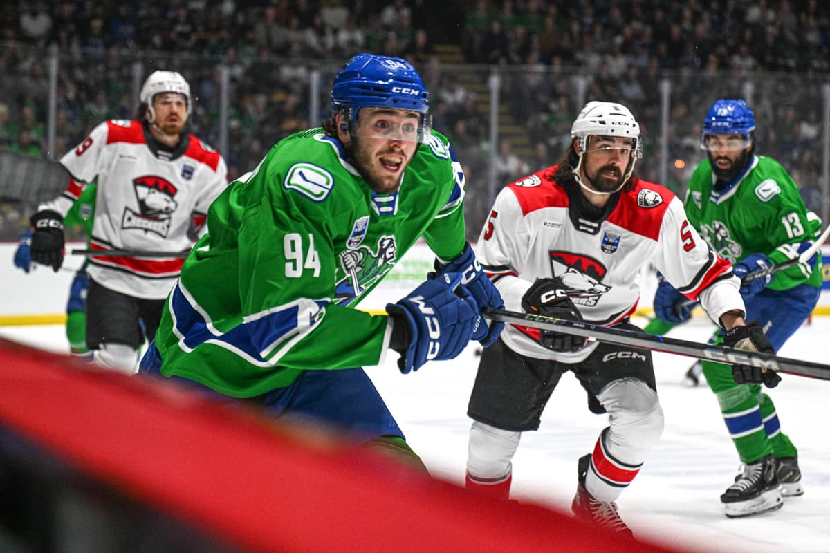 The Farmies: Bains and Karlsson tally four points each in Canucks’ 6-1 ...