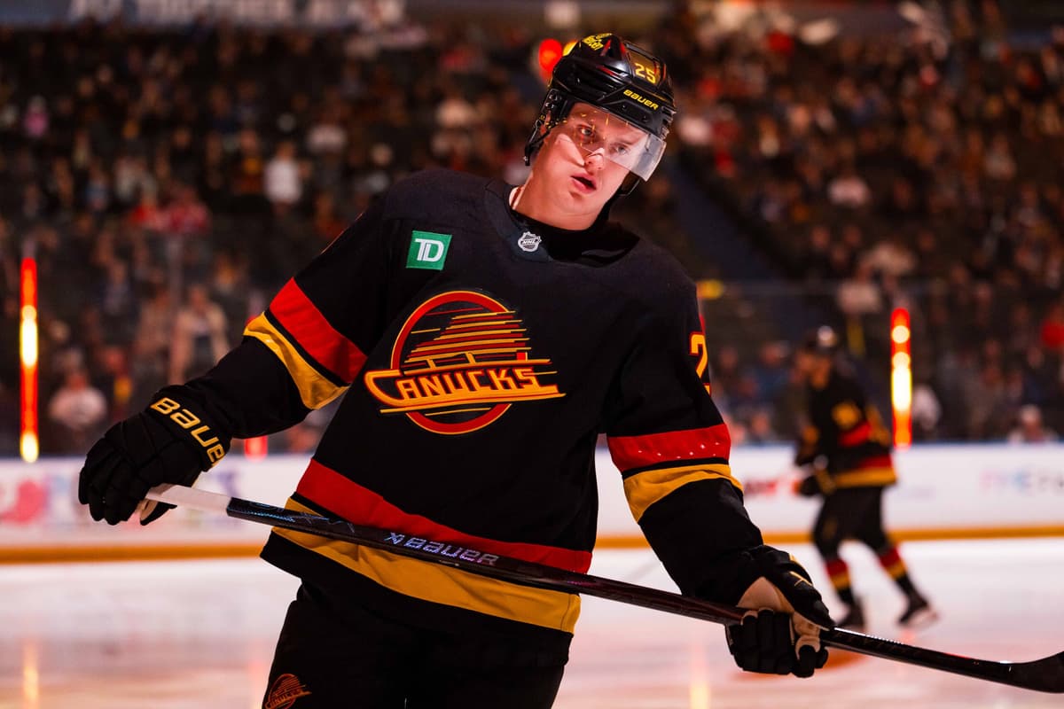 Scenes from practice: D Elias Pettersson back on the ice after leaving ...